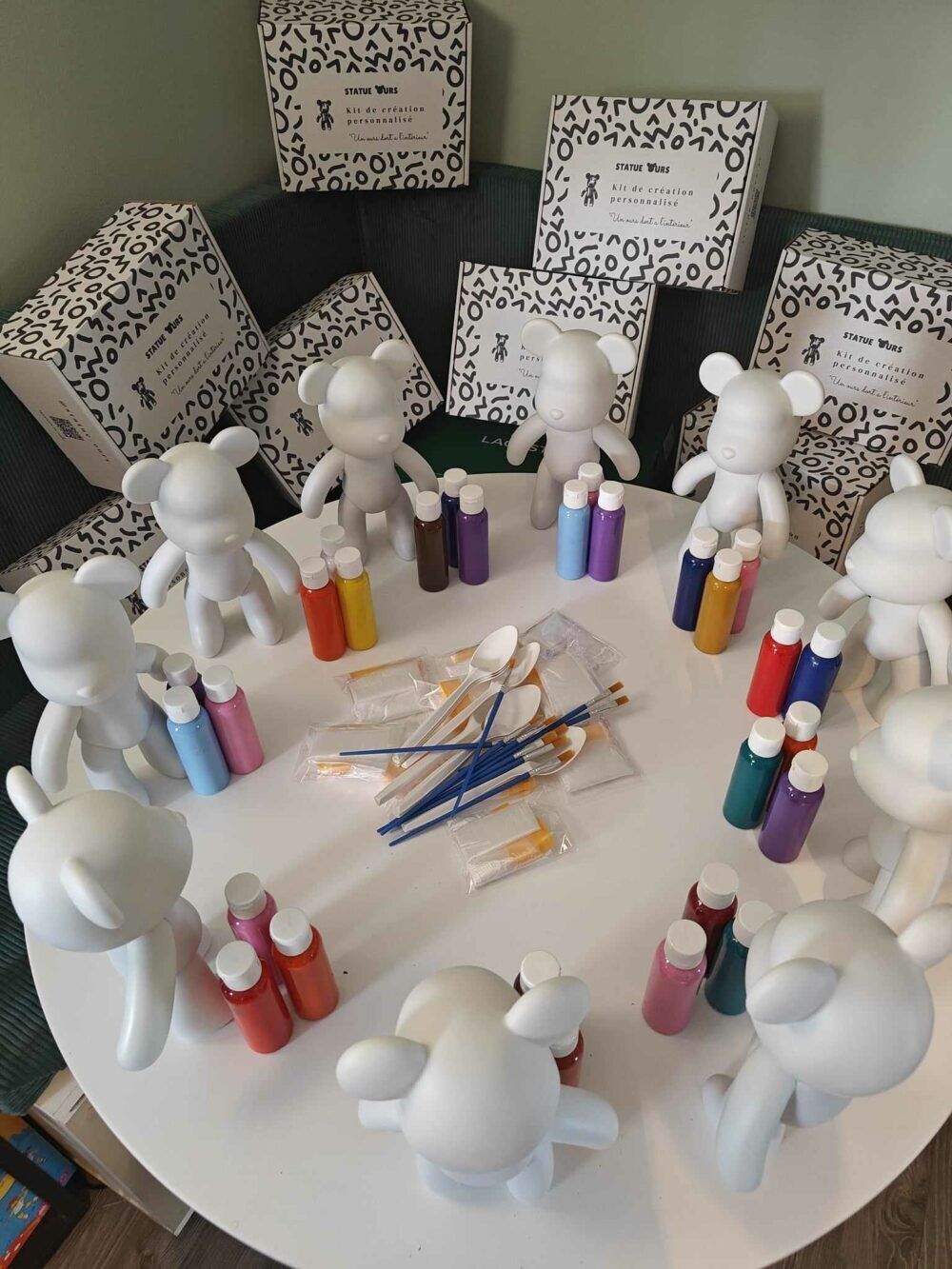Kit d'ours à peindre : une activité artistique ludique et accessible ...